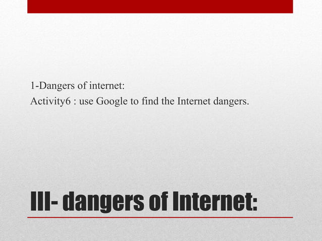 Dangers of internet | PPT