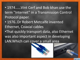 Internet .....History to till now | PPT | Free Download
