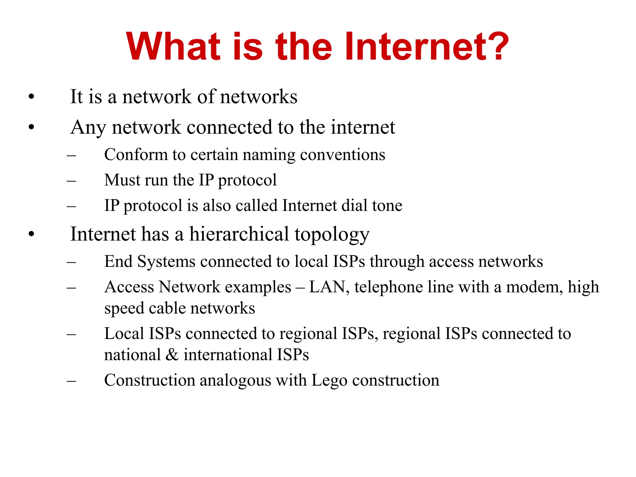 presentation on Internet and its protocol | PPT
