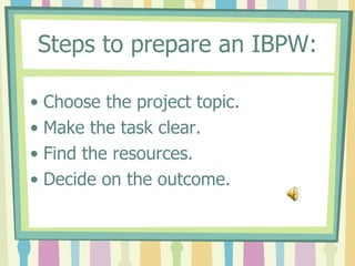 Internet based project work | PPT