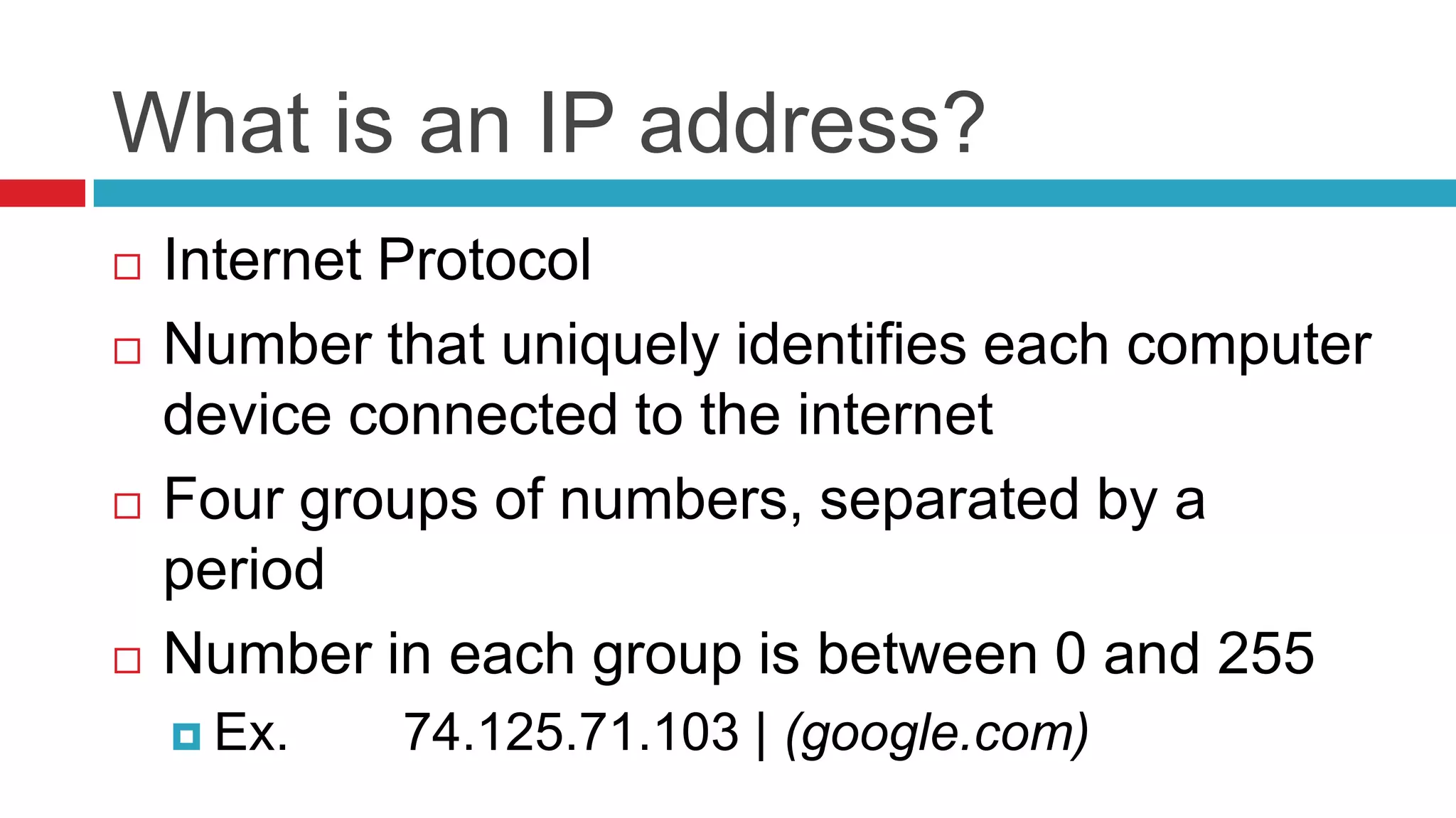 Internet basics | PPTX