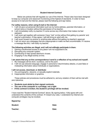 Internet Contract | PDF