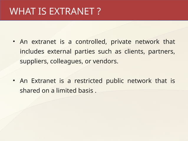 INTERNET - INTRANET and EXTRANET IS.pptx