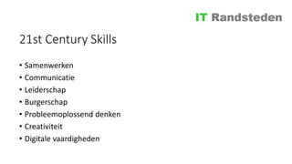 Internet of Things, Coderen in de klas en 3D printing | PPT