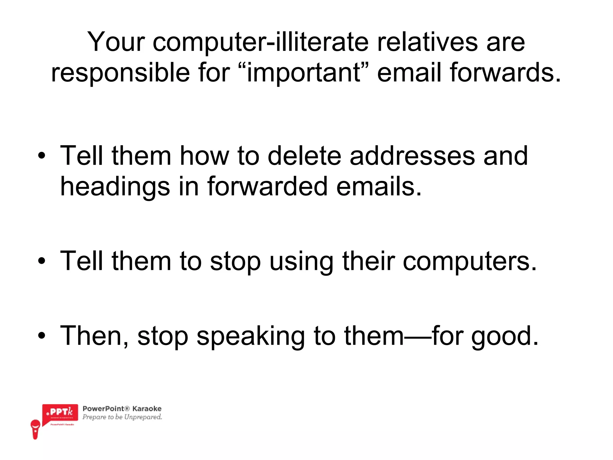 PowerPoint Karaoke Slides - The Internet | PPT