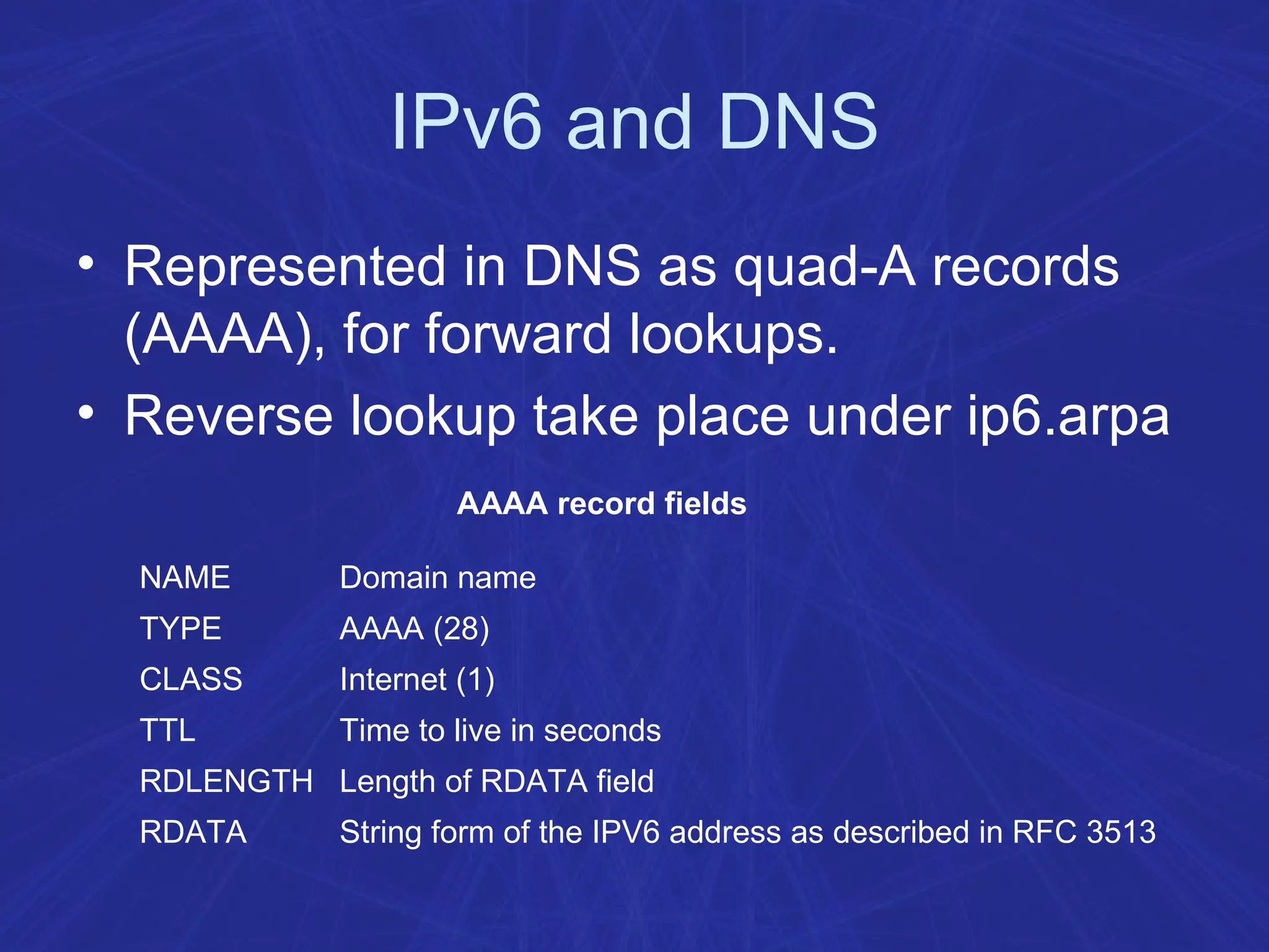 Internet Protocol Version 6 | PPT