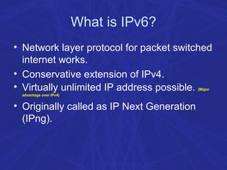 Internet Protocol Version 6 | PPT