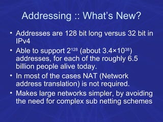 Internet Protocol Version 6 | PPT