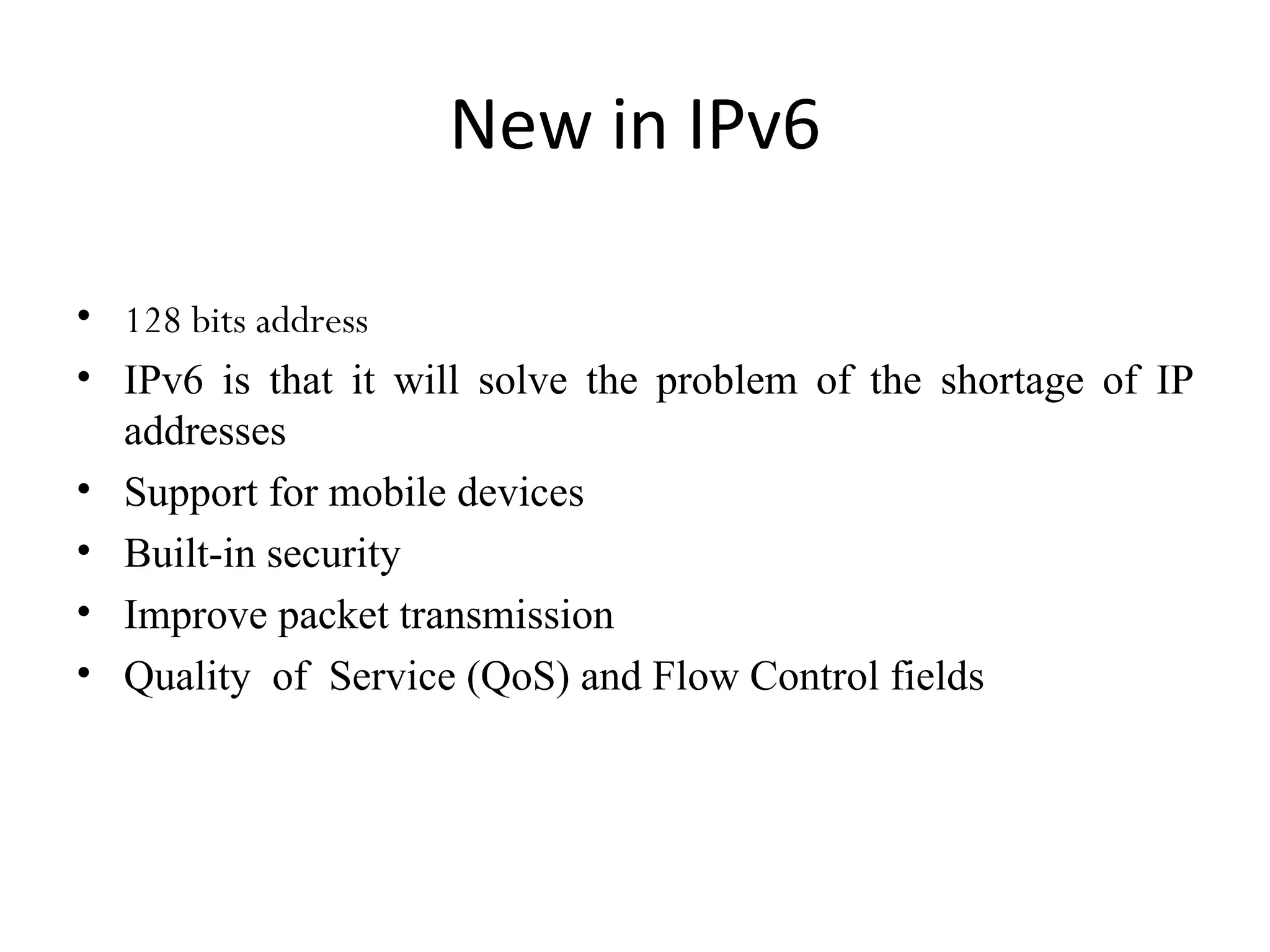 Internet Protocol Version 6 By Suvo 2002 Ppt