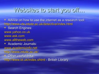 Tips for conducting Internet Research | PPT