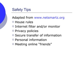 Internet Safety Parent Presentation | PPT