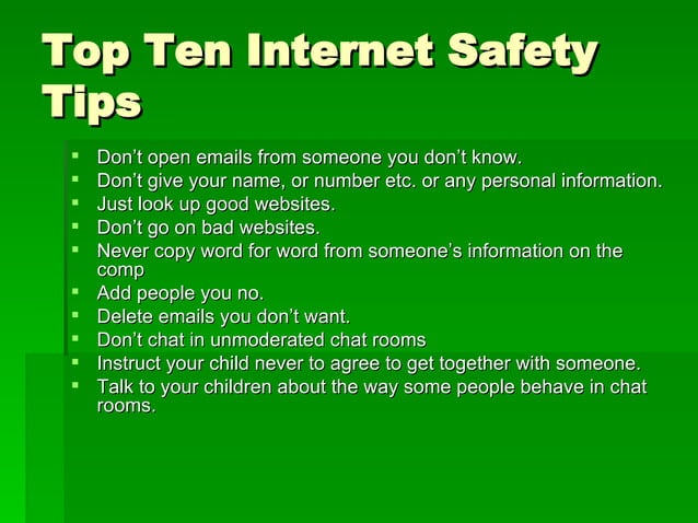 Internet Safety Presentation | PPT