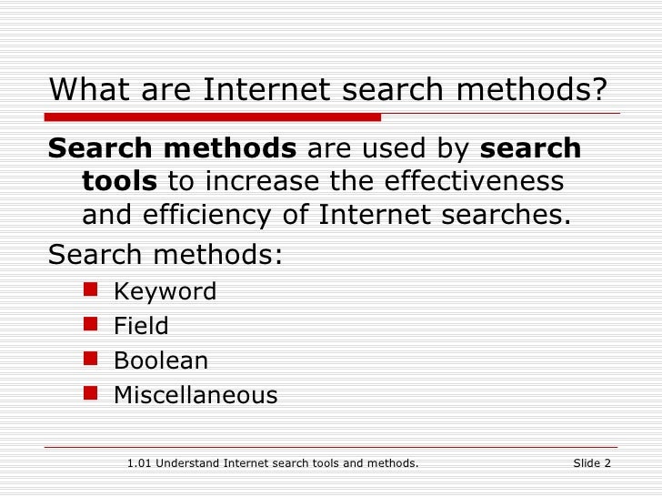 Internet Search Methods