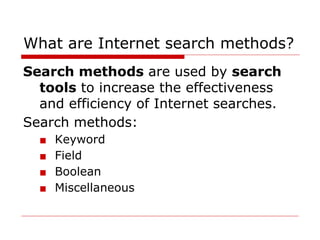 Internet search-methods | PPT