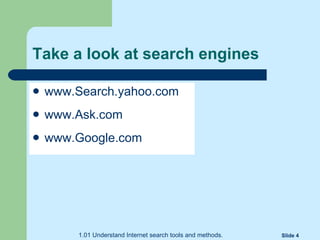 Internet Search Tools | PPT