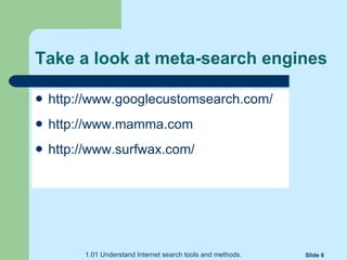 Internet Search Tools | PPT