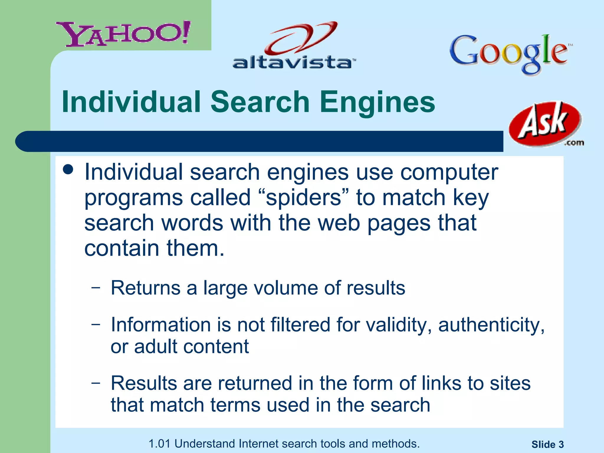 Internet search-tools | PPT