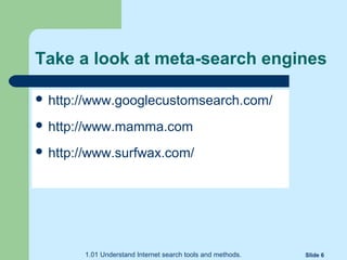 Internet search-tools | PPT