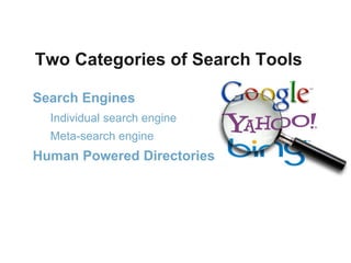 Internet search-tools | PPTX | Search | Internet