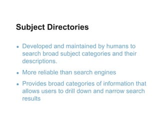 Internet search-tools | PPTX | Search | Internet