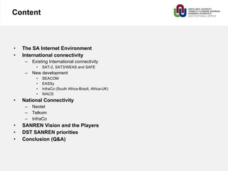 NWU and SA Telecoms | PPT | Africa Travel | Travel Locations