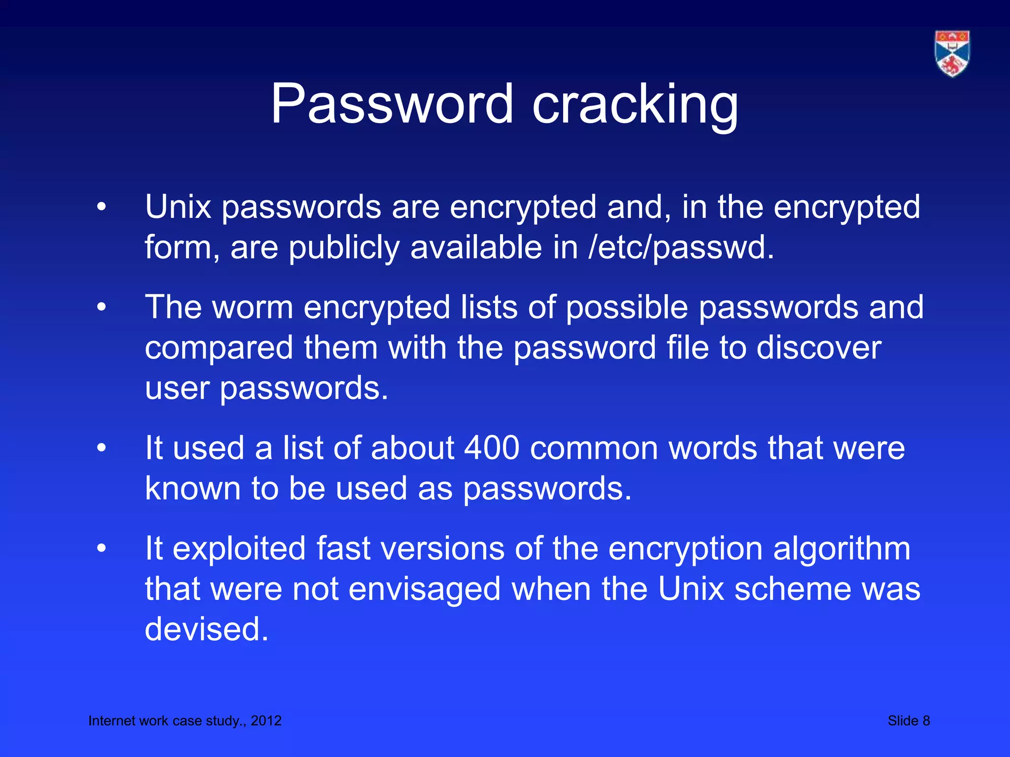 Internet worm-case-study | PPTX