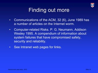 Internet worm-case-study | PPTX | Information and Network Security ...