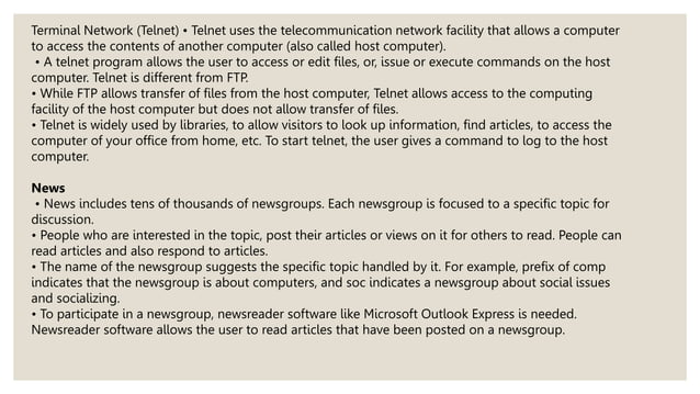 Introduction to internet and its applications | PPTX | Email | Internet