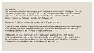 Introduction to internet and its applications | PPTX | Email | Internet