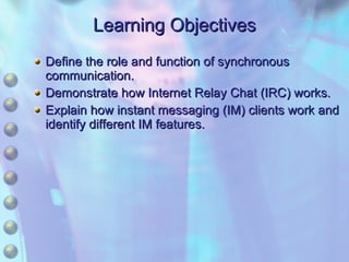 Chapter 10 Synchronous Communication | PPT