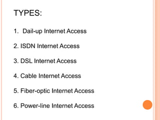 Internet access | PPTX