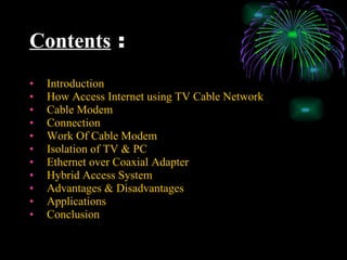 Internet Access Via Cable Network | PPT
