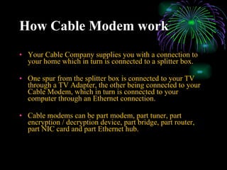 Internet Access Via Cable Network | PPT