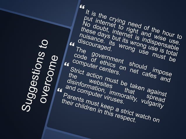 Internet addiction (uses and abuses of internet) | PPT