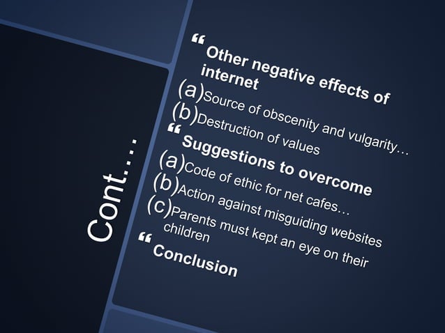 Internet addiction (uses and abuses of internet) | PPT