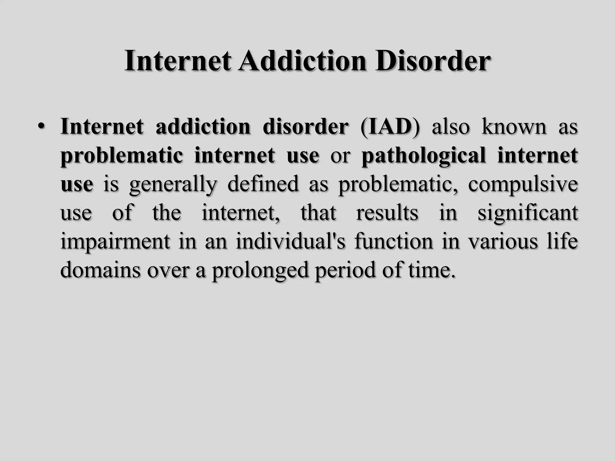 Internet Addiction | PPTX | Internet for Beginners | Internet