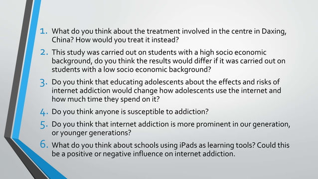 Internet addiction powerpoint | PPTX