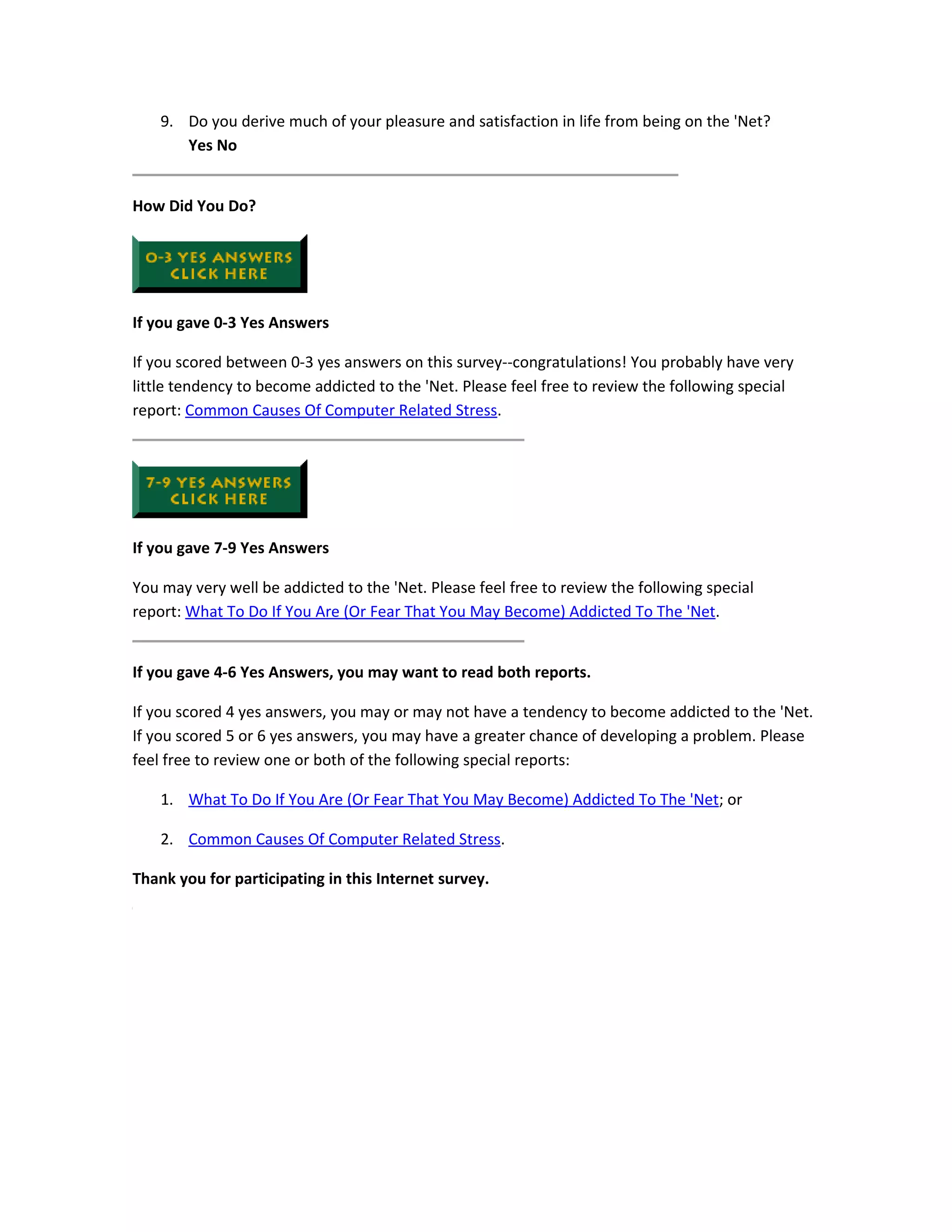 Internet addiction survey | DOC