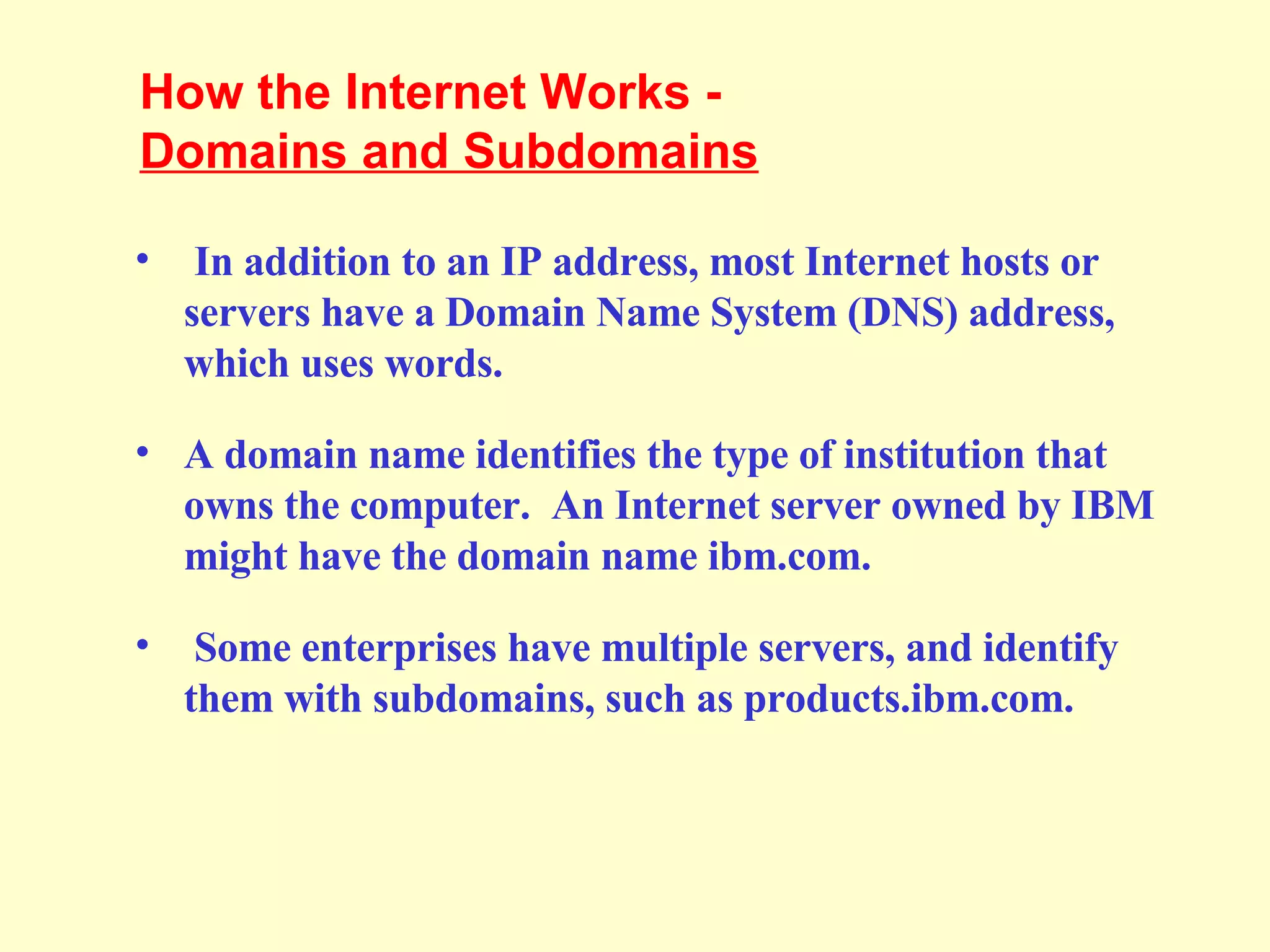 Internet And How It Works | PPT