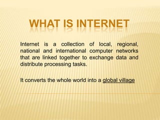 Internet and html | PPTX