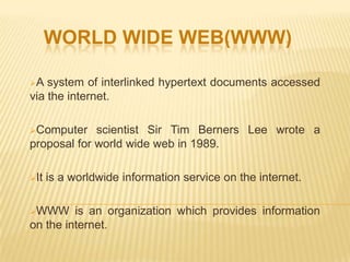 Internet and html | PPTX