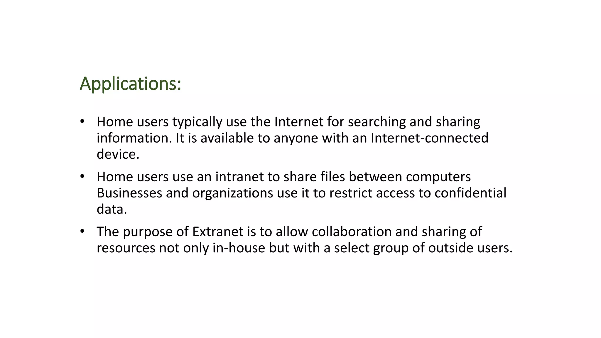 Internet and intranet | PPTX