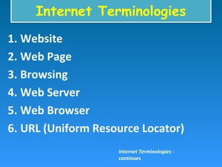 Internet and its application in education | PPT