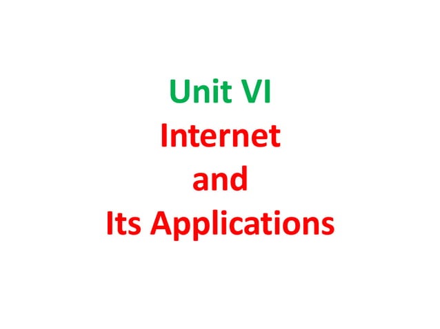 Internet and its applications | PPTX | Internet for Beginners | Internet