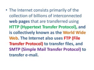 Internet and its applications | PPT