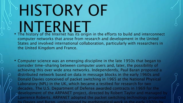 Internet and its history | PPTX