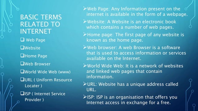 Internet And Its Services.pptx | Internet for Beginners | Internet