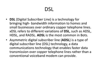 Internet and Its Services - what kind of service do access thru the ...