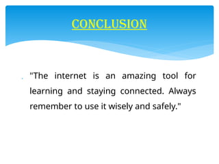 Power point presentations of internet and it's types | PPTX