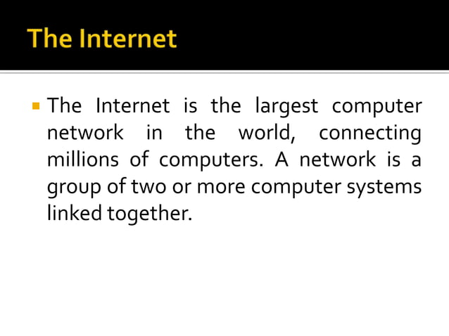 Internet and its uses | PPTX | Internet for Beginners | Internet